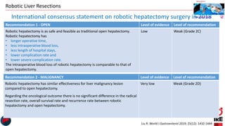 State of the art of robotic surgery in the liver | PPT