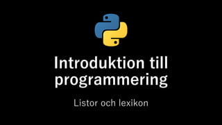 HT22 - DA354A - Listor & lexikon | PPT