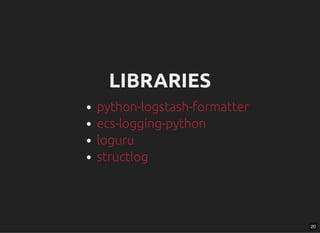 Pycon SE 2022 LT - Python Logging Best Practises | PPT