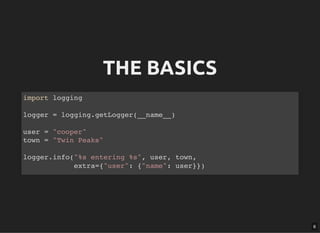 Pycon SE 2022 LT - Python Logging Best Practises | PPT