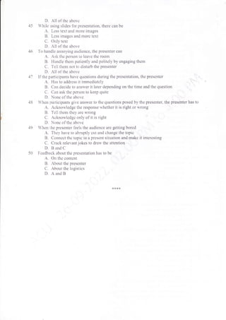 3rd Semester Computer Science and Engineering (ACU - 2022) Question papers | PDF