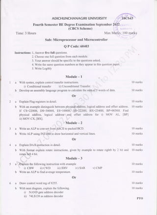 4th Semester Computer Science and Engineering (ACU-2022) Question Paper | PDF | Programming ...