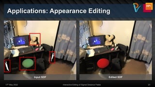 Interactive Editing of Signed Distance Fields | PPT