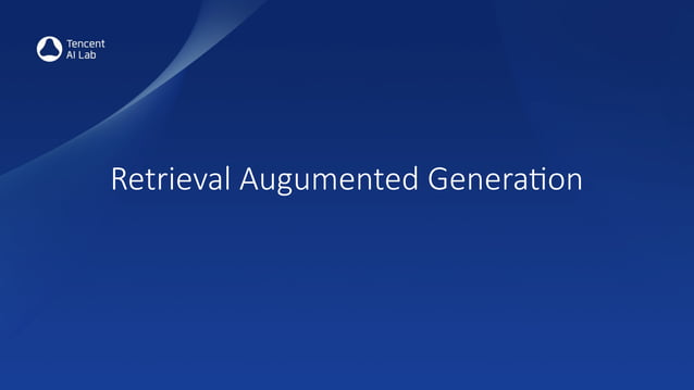 Retrieval Augmented Generator presentation slide part1 | PPTX