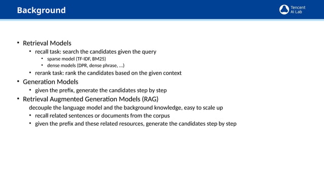 Retrieval Augmented Generator presentation slide part1 | PPTX