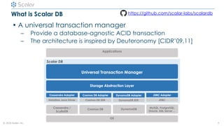 Scalar DB: Universal Transaction Manager | PPT