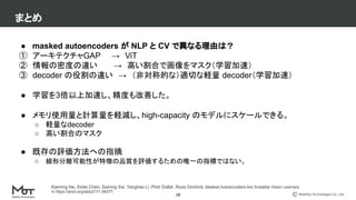 Masked Autoencoders Are Scalable Vision Learners | PPT