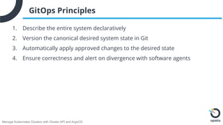 Manage Kubernetes Clusters with Cluster API and ArgoCD | PPT