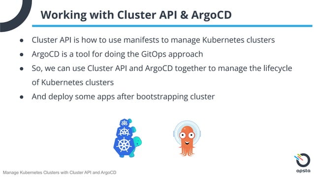 Manage Kubernetes Clusters with Cluster API and ArgoCD | PPT