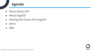 Manage Kubernetes Clusters with Cluster API and ArgoCD | PPT