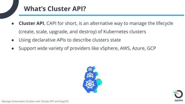 Manage Kubernetes Clusters With Cluster Api And Argocd Ppt