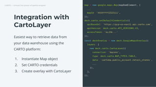 Developing Spatial Applications with Google Maps and CARTO | PDF