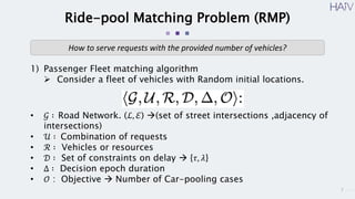 Neural Approximate Dynamic Programming for On-Demand Ride-Pooling | PPTX