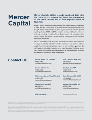 Mercer Capital's Value Matters™ | Issue No. 3, 2022| | PDF