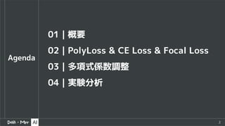 PolyLoss: A POLYNOMIAL EXPANSION PERSPECTIVE OF CLASSIFICATION LOSS ...