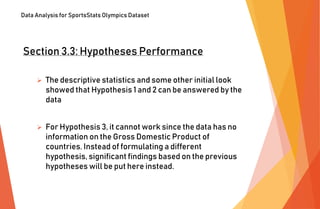 SportsStats Olympics Dataset Analysis | PPTX