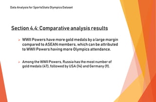 SportsStats Olympics Dataset Analysis | PPTX