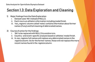 SportsStats Olympics Dataset Analysis | PPTX