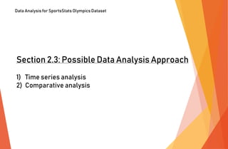 SportsStats Olympics Dataset Analysis | PPTX