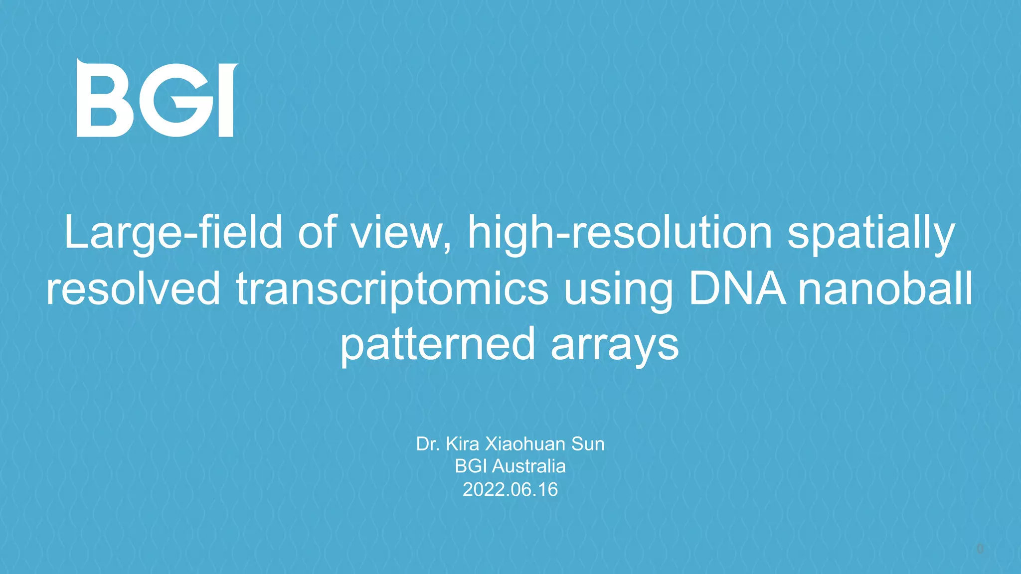 Large-field, high-res spatial transcriptomics using DNA nanoball arrays ...