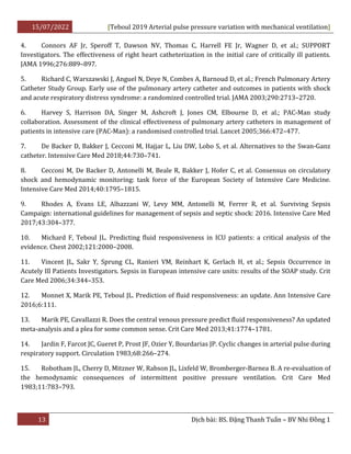 Sự biến thiên áp suất xung động mạch trong thông khí cơ học Arterial pulse pressure variation ...