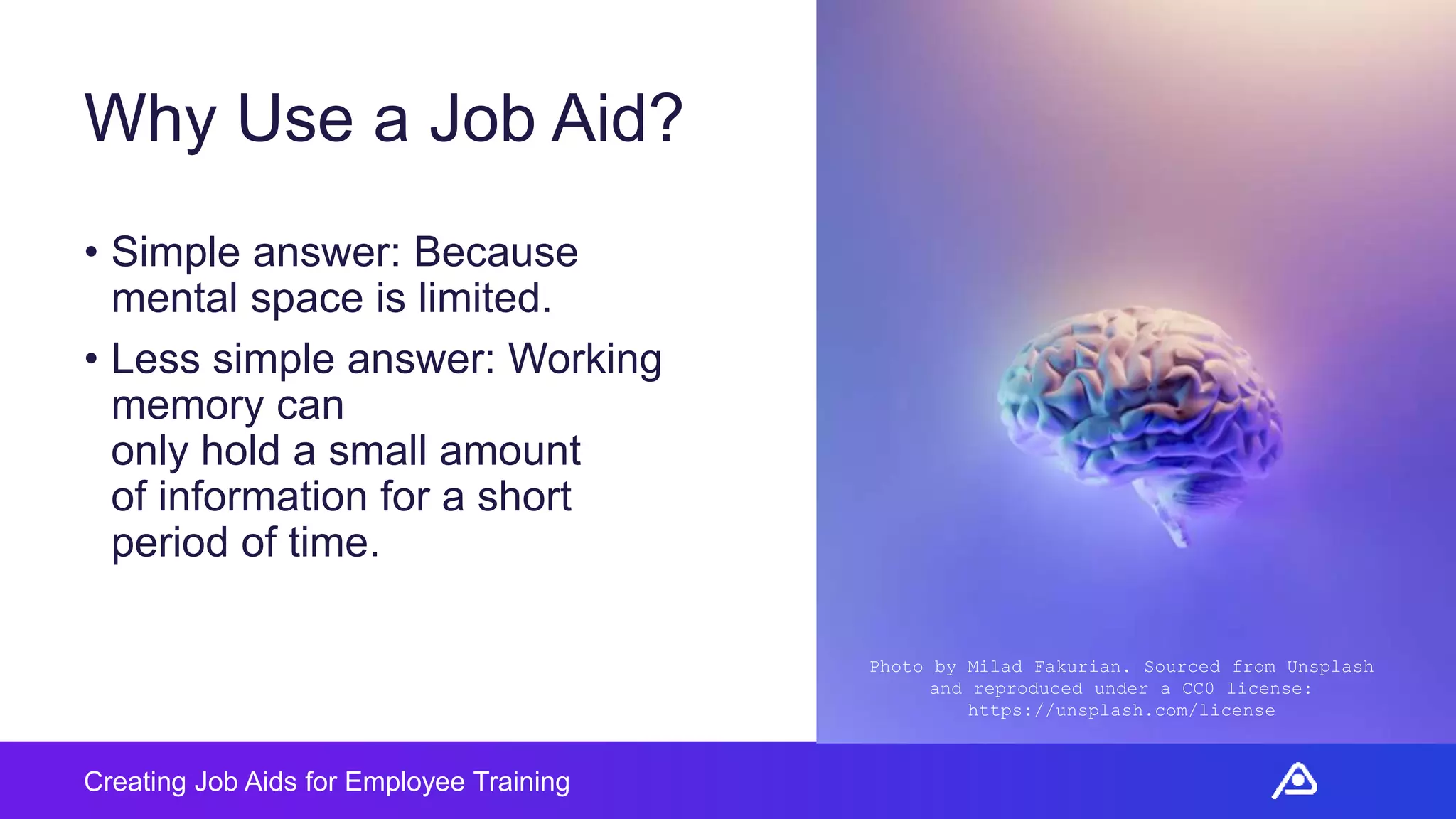 Creating Job Aids for Employee Training | PPTX | Resume Writing and ...