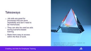 Creating Job Aids for Employee Training | PPTX | Resume Writing and ...