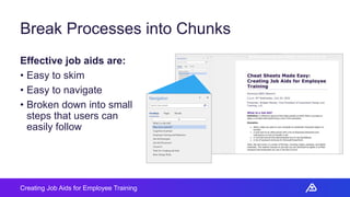 Creating Job Aids for Employee Training | PPTX