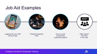 Creating Job Aids for Employee Training | PPTX | Resume Writing and ...