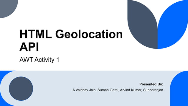 20220816-GeolocationAPI-AdvancedWebDevelopment.pptx | Web Development ...