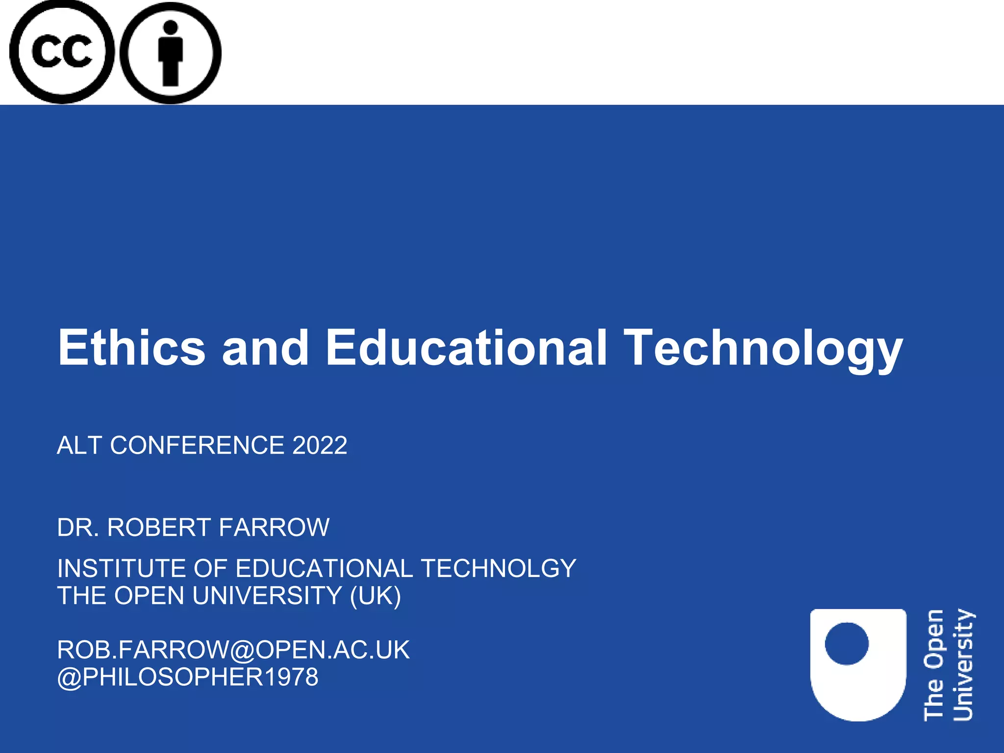 Ethics and Educational Technology | PPTX