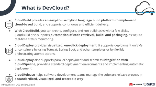 Introduction of CCE and DevCloud | PPT