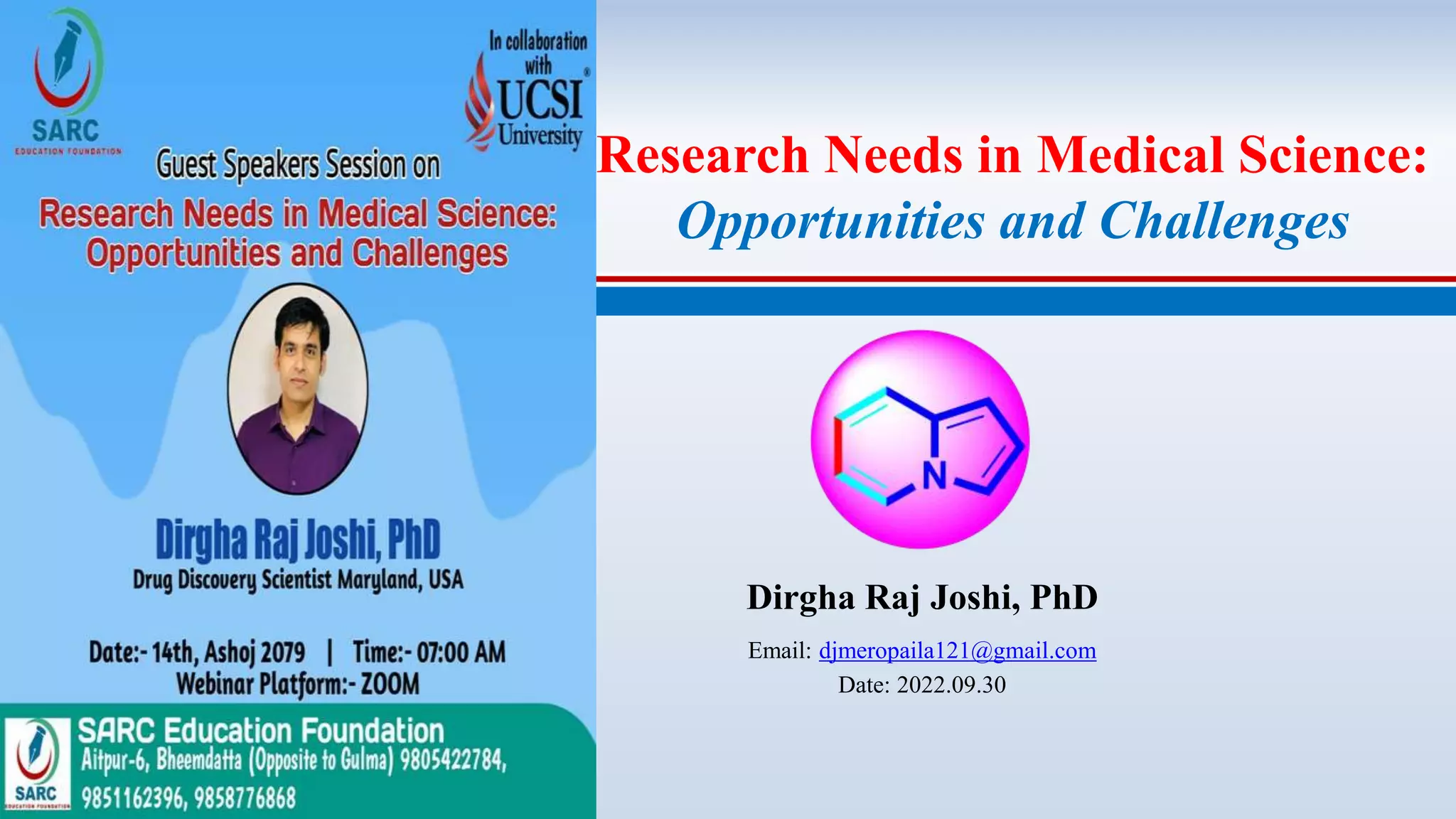 Research Need in Medical Science; opportunities and challenges | PPTX ...