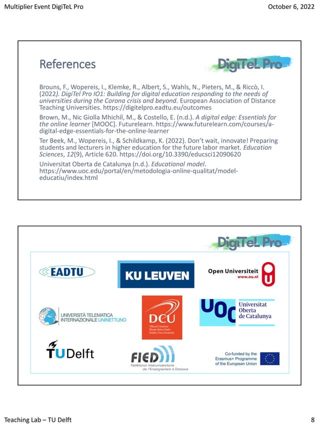 PLA DigiTeL Pro presentation by Iwan Wopereis (OUNL) | PDF