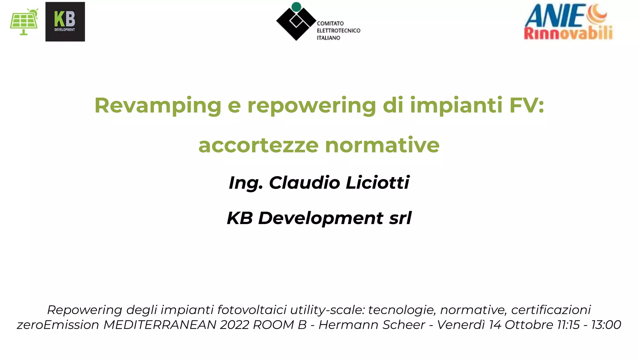 Revamping e repowering di impianti FV: accortezze normative | PPT