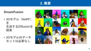 【DL輪読会】DreamFusion: Text-to-3D using 2D Diffusion | PPT