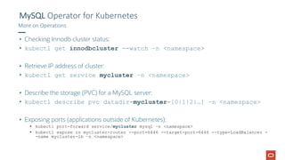 Exploring MySQL Operator for Kubernetes in Python | PPT