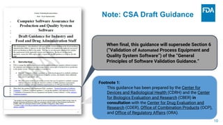 Computer Software Assurance (CSA): Understanding the FDA’s New Draft ...