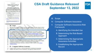 Computer Software Assurance (CSA): Understanding the FDA’s New Draft ...