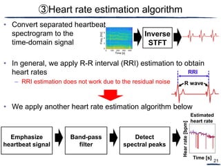 Heart rate estimation of car driver using radar sensors and blind source separation | PPTX ...