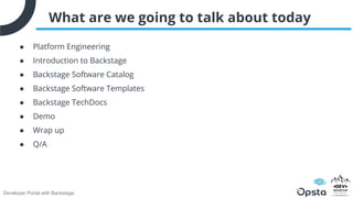 Let's build Developer Portal with Backstage | PDF