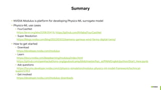 Physics-ML のためのフレームワーク NVIDIA Modulus 最新事情 | PPT