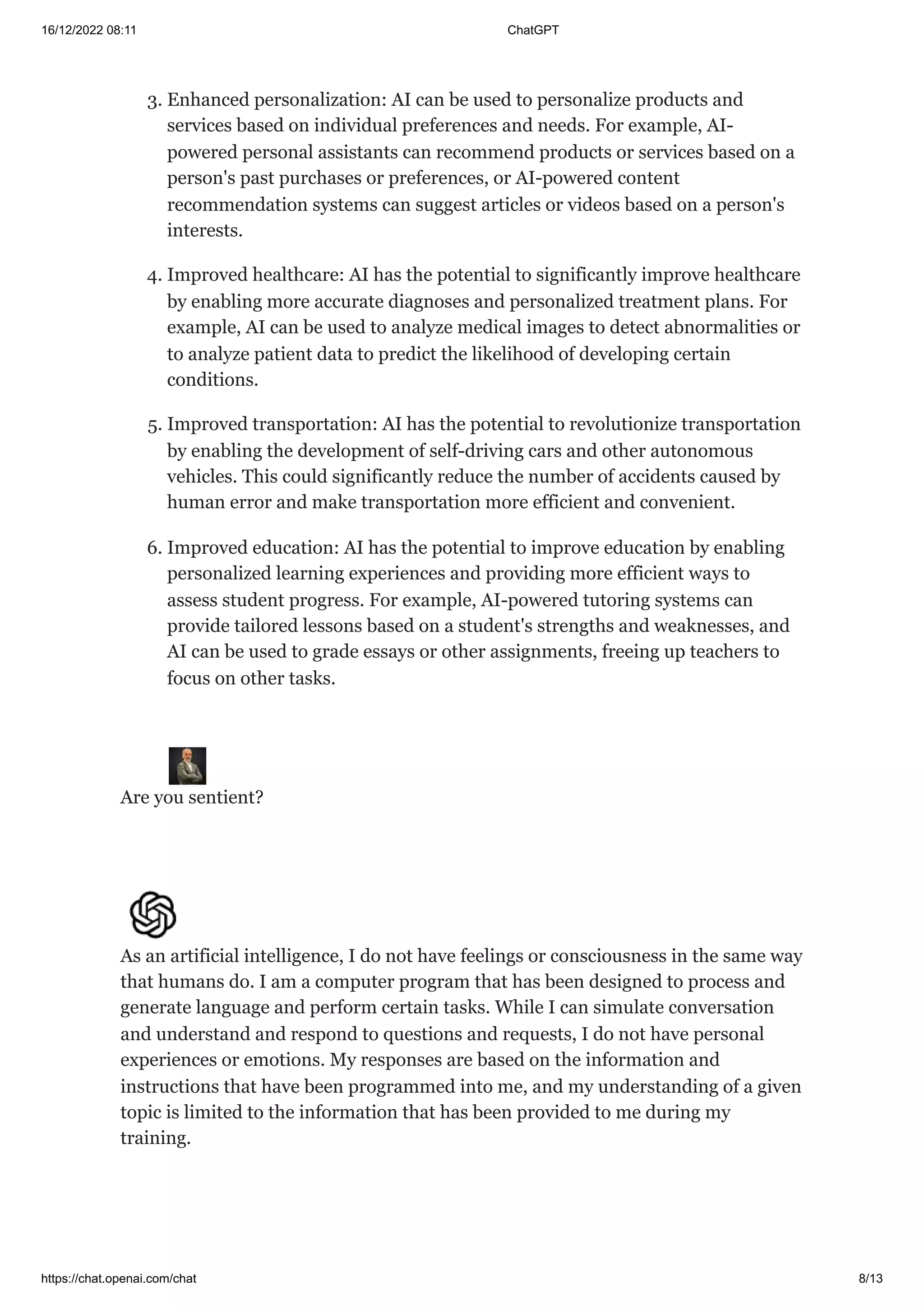 My interview with ChatGPT | PDF