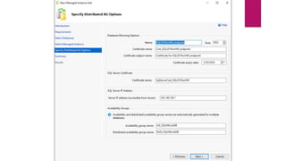 Azure SQL MI Link で移行も DR もポチッとな、の時代へ | PPT