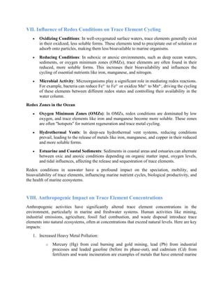 Different types of Trace elements in seawater | PDF