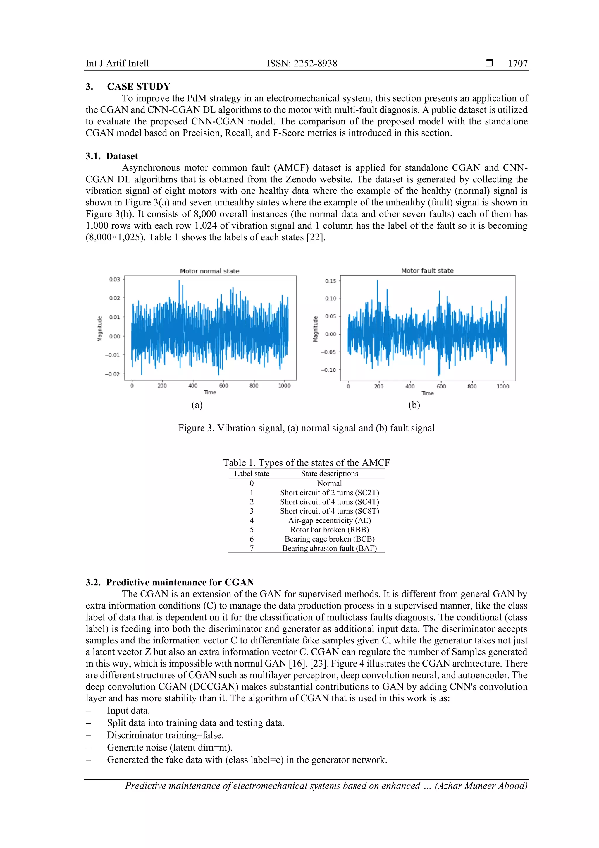 Predictive maintenance of electromechanical systems based on enhanced generative adversarial ...