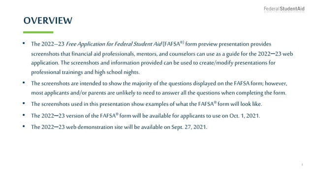 2021 FAFSA | PPT