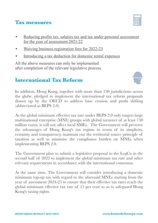 2022-2023 Hong Kong budget | PDF