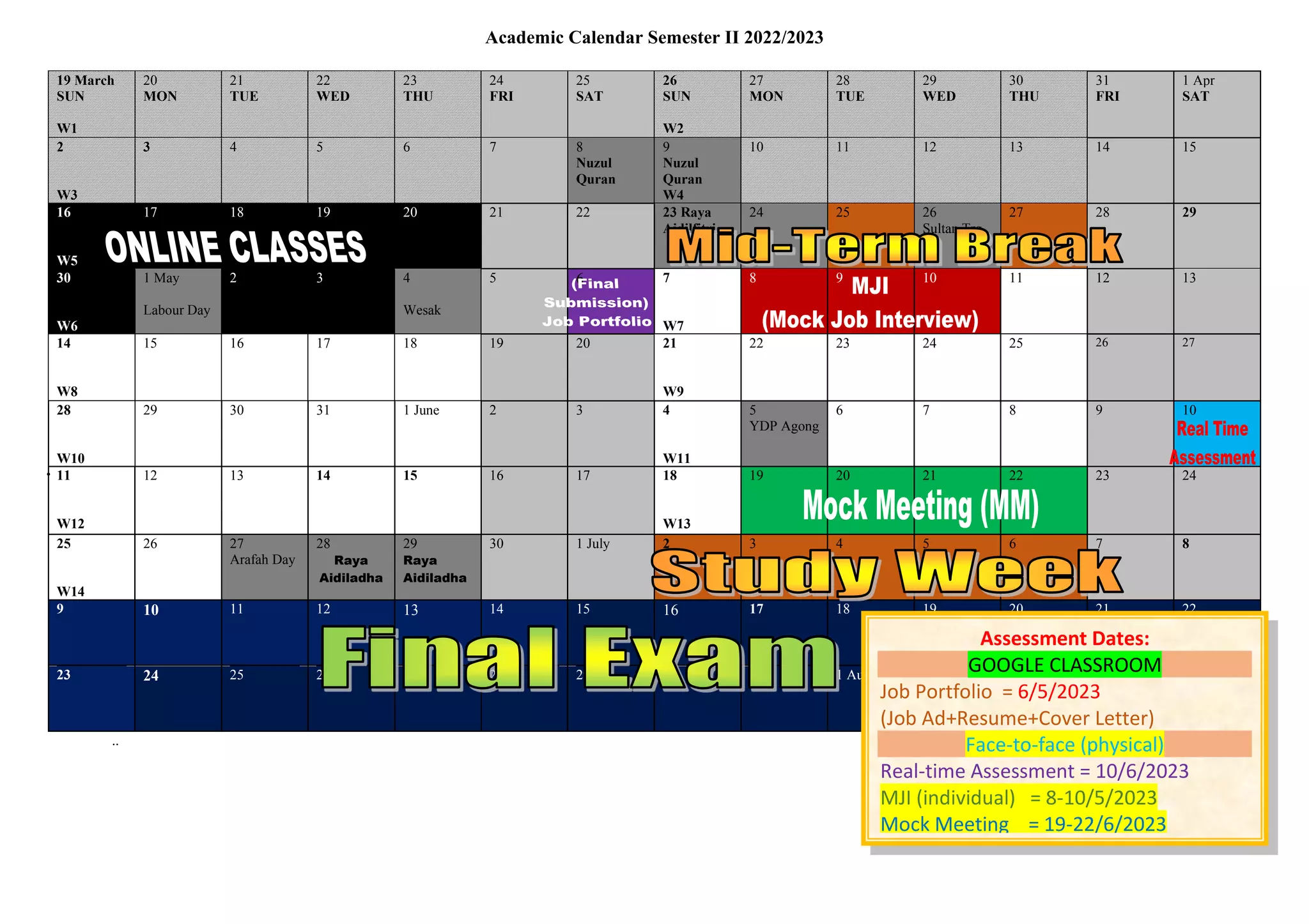 Planner EOP SEM II 2022/23 (updated) | PDF