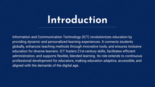 Promoting ICT in Education | PPTX | Education industry | Industries